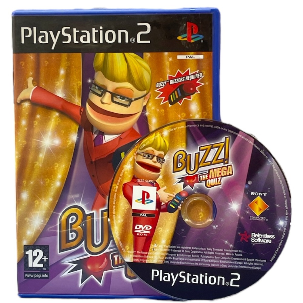 Used Sony BUZZ! The MEGA Quiz PS2 Game - Own4Less